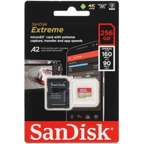 Карта памяти SanDisk Extreme 256 GB купить в магазине в Москве DJIMOS